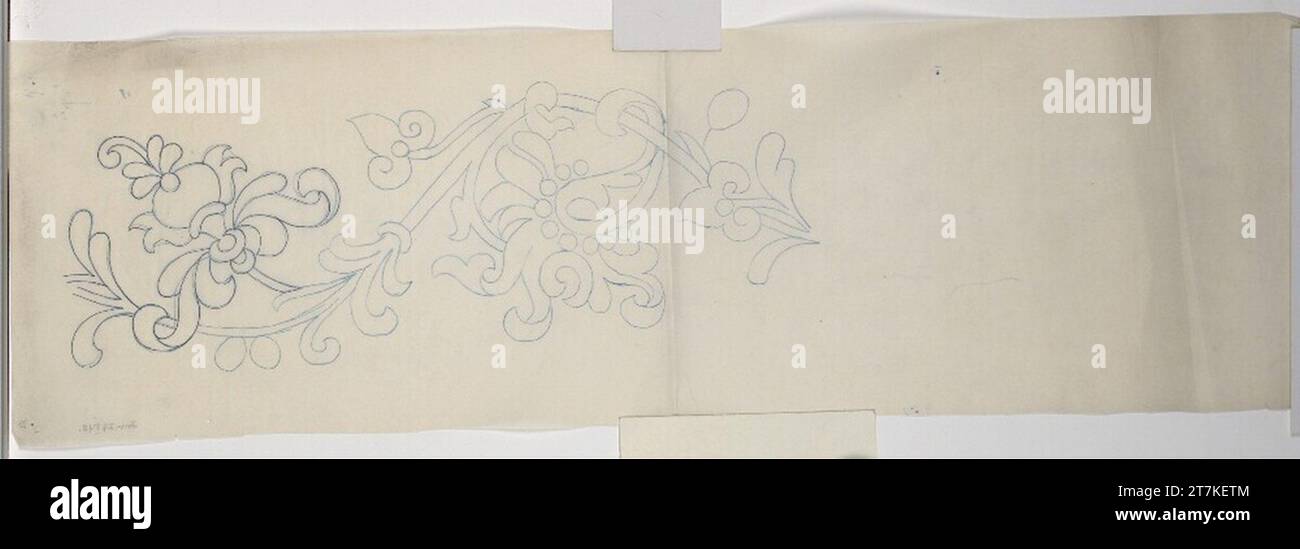 Marie Lippert-Hoerner Continuous ornamental tanks. Pencil, break ...