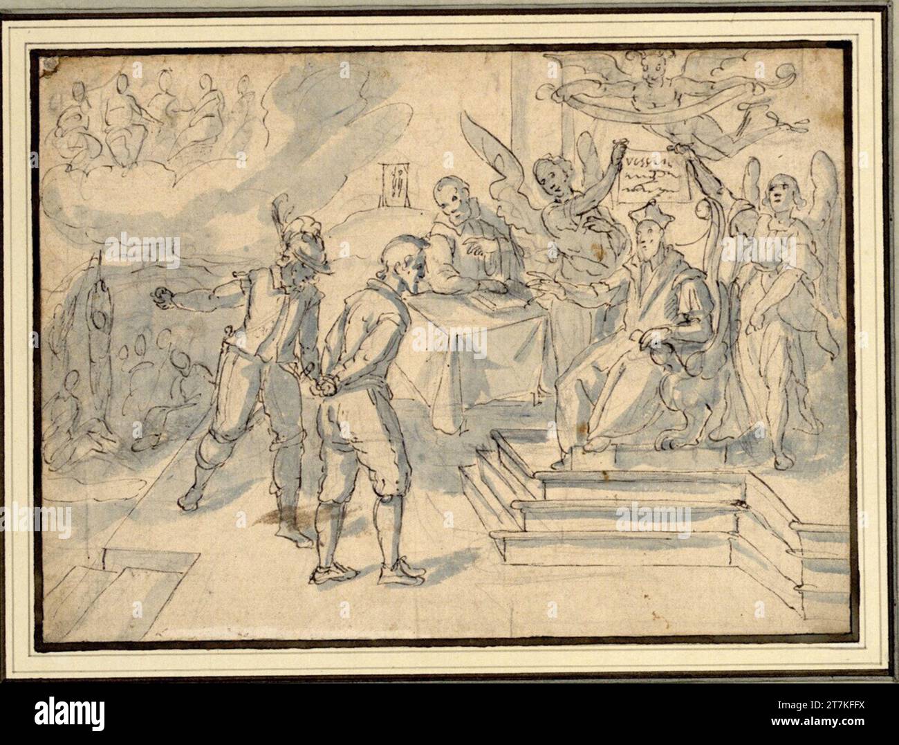 Anonym Interrogation of a man in front of an Inquisition tribunal ...