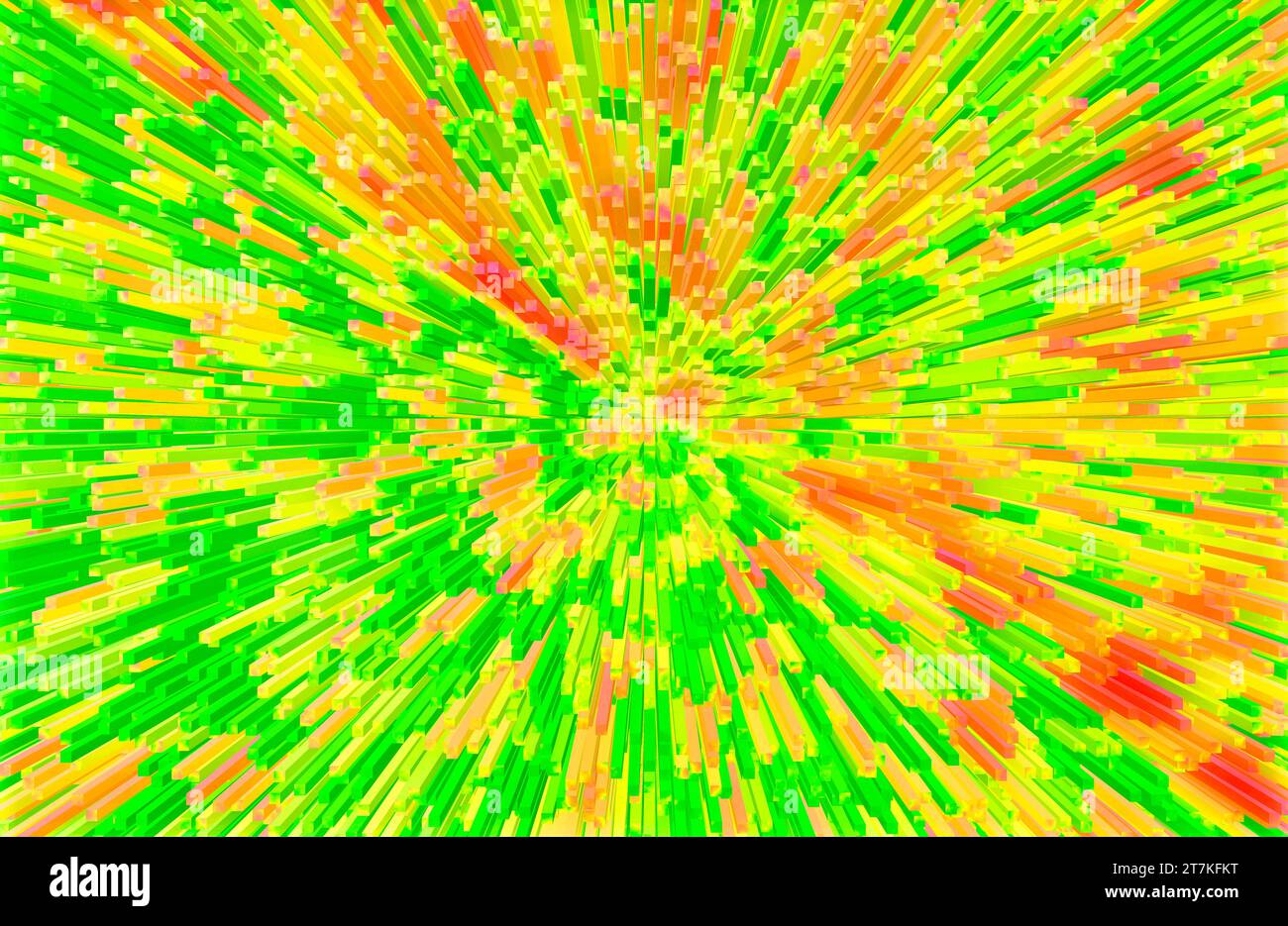 3d Bright dynamic abstract background. Explosive multicolored ...