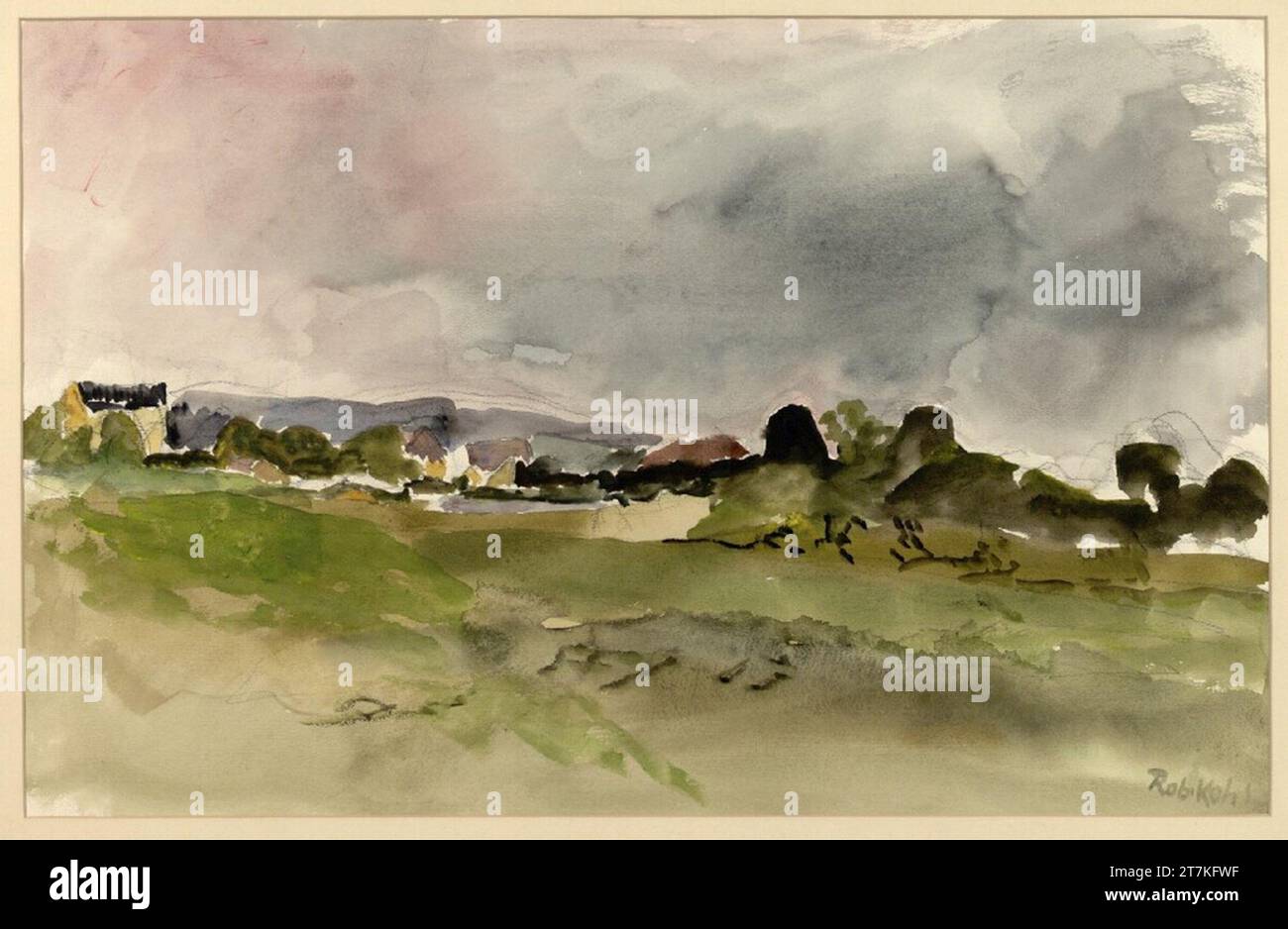 Robert Kohl Landscape. Watercolor Stock Photo - Alamy