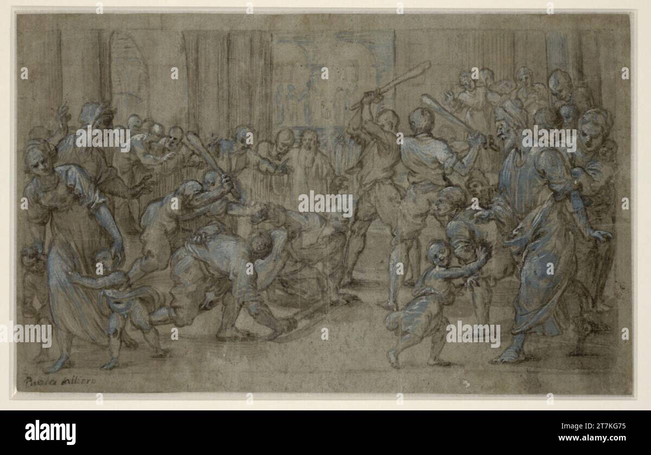 Belisario Corenzio Marter of St. Judas Taddäus. Pipe feather; blue ...