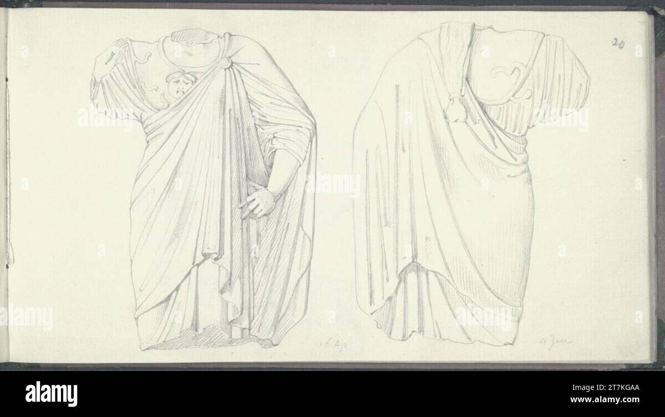 Peter Fendi Different sketches. Pencil 16. April (1821 Stock Photo - Alamy