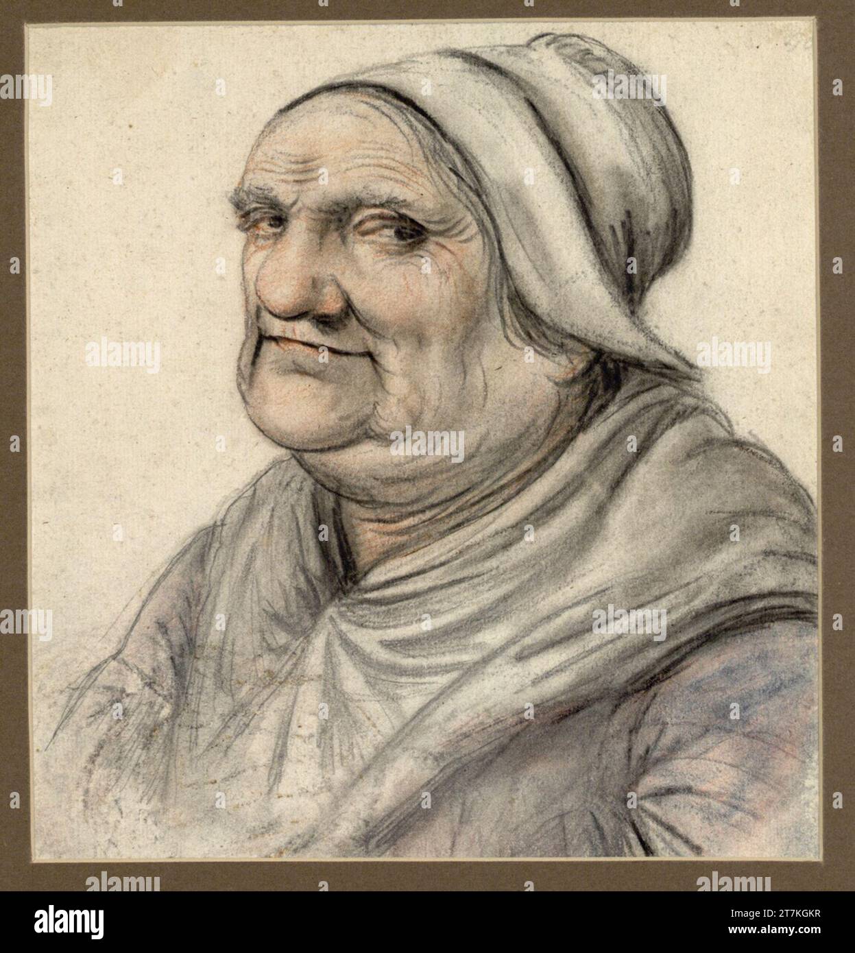 Nicolas Lagneau Peasante with kitchen hood, bust, two thirds en face ...