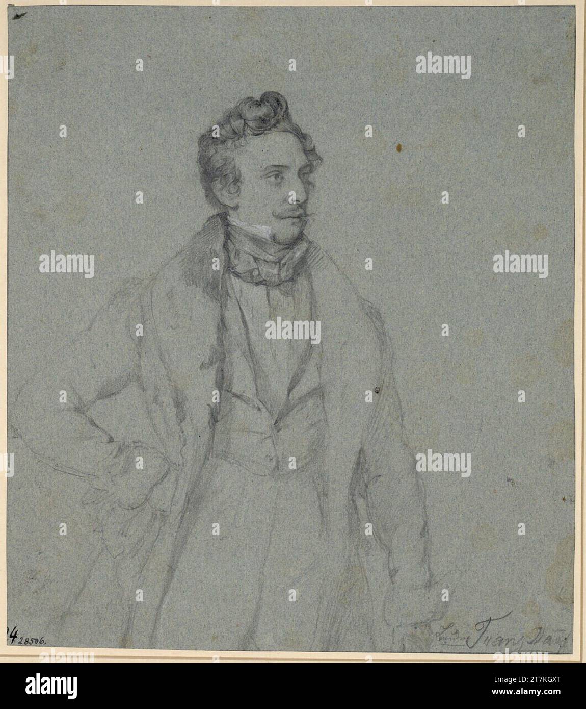 Josef Danhauser Portrait study by Danhauser's brother Franz. Pencil ...