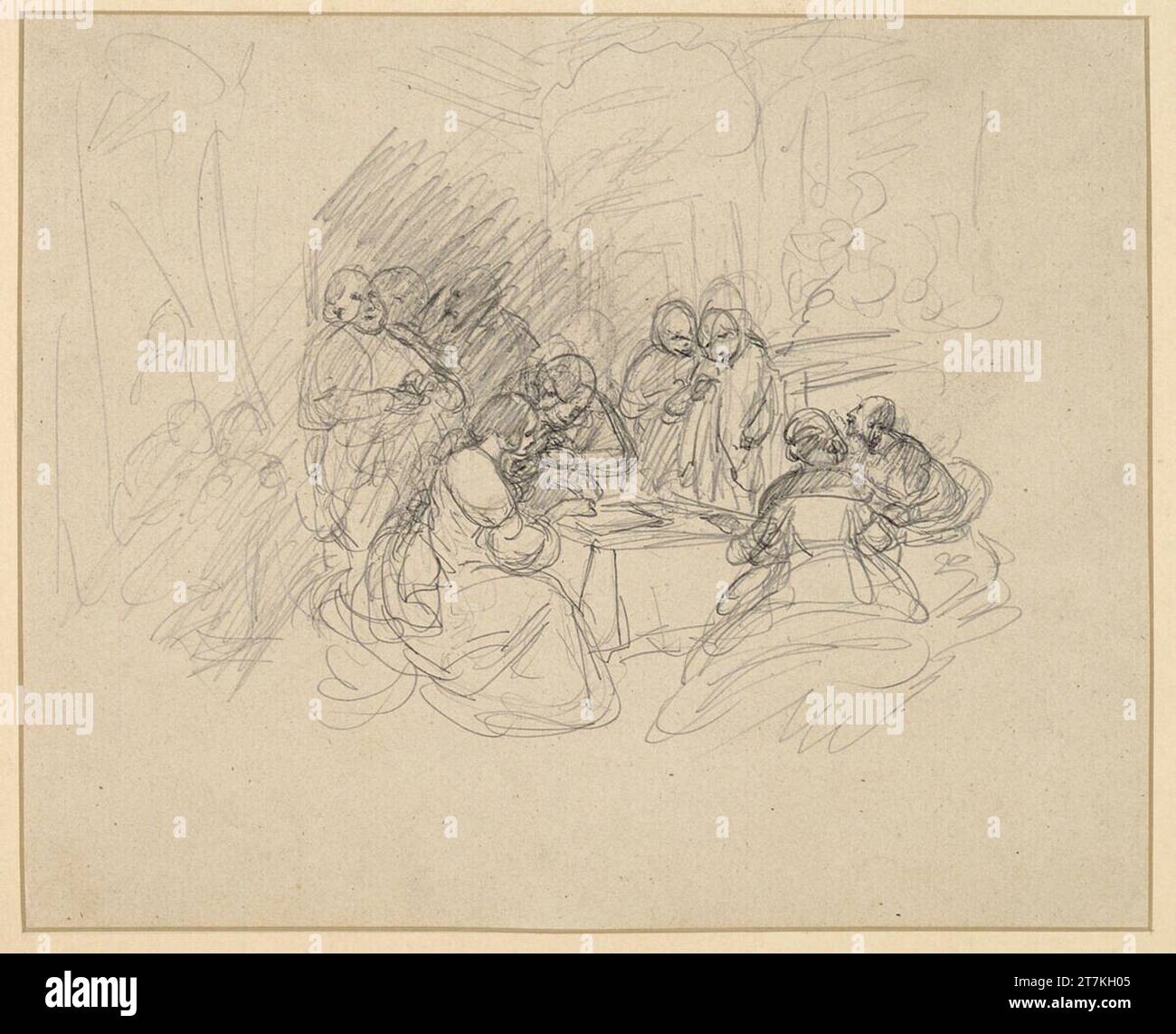Josef Danhauser Multi -figure image design for "bridal advertising ...