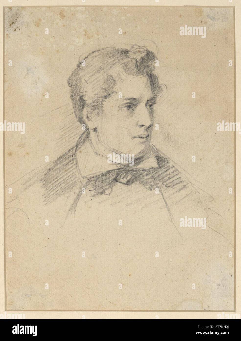 Josef Danhauser Study on the portrait of Franz Danhauser. Pencil 1829 ...