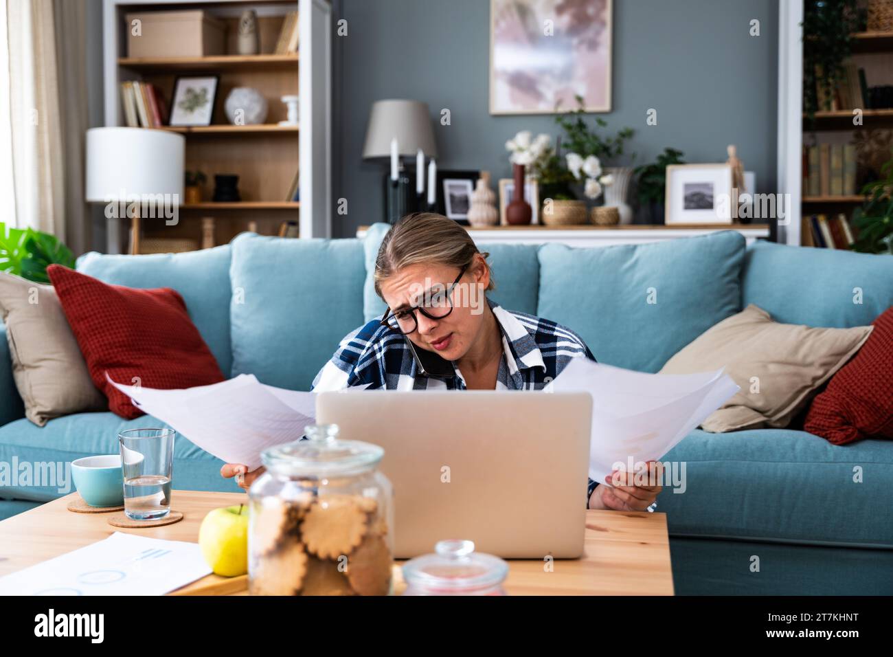 Anxious angry female splash hands unable to access database on laptop ... Anxious angry female splash hands unable to access database on laptop ...