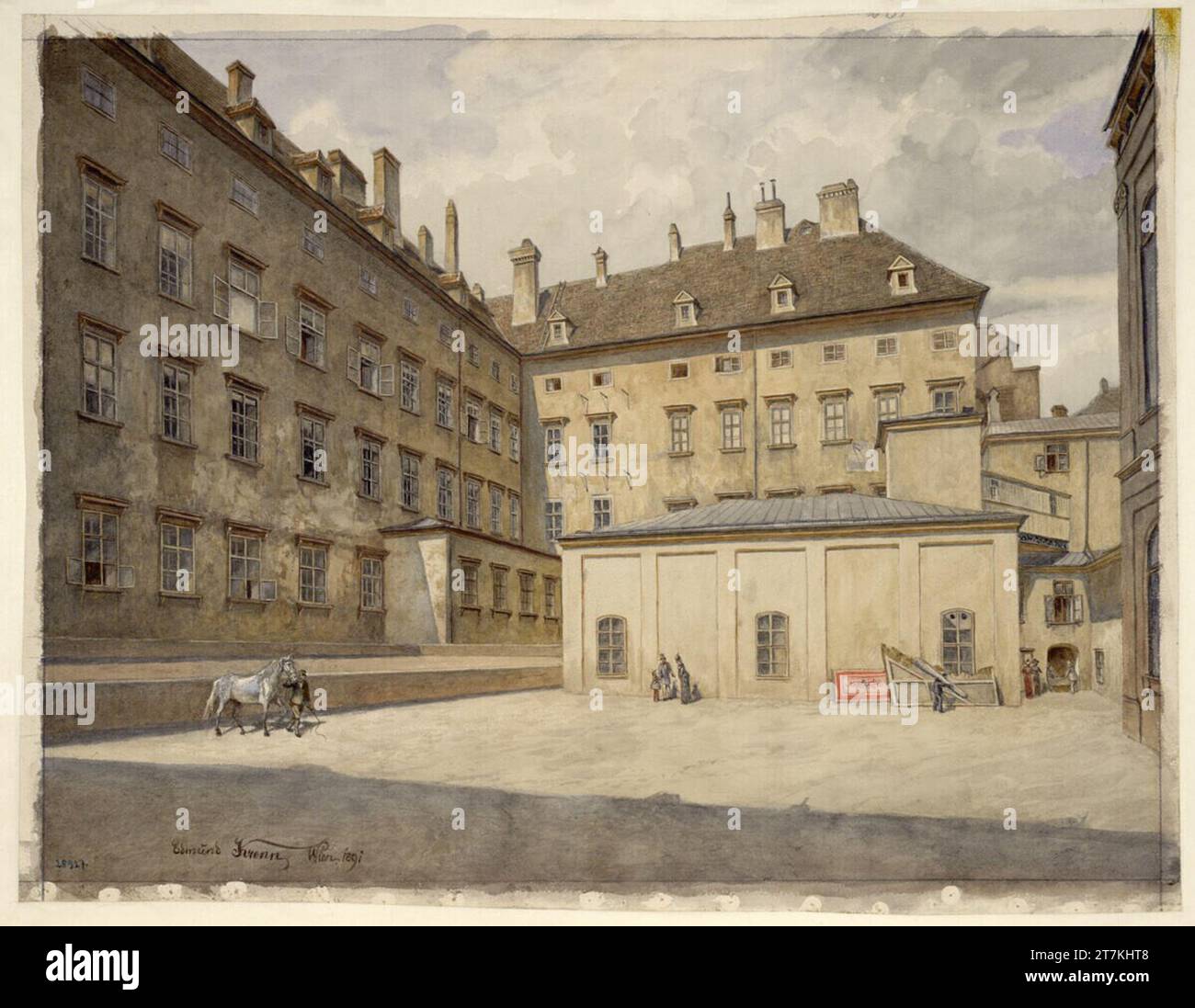Edmund Krenn The imperial castle in Vienna IX. Image: The summer riding ...