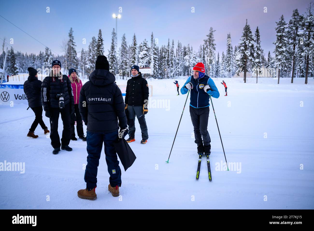 231116 Ebba Andersson intervjuas under en pressträff inför ...