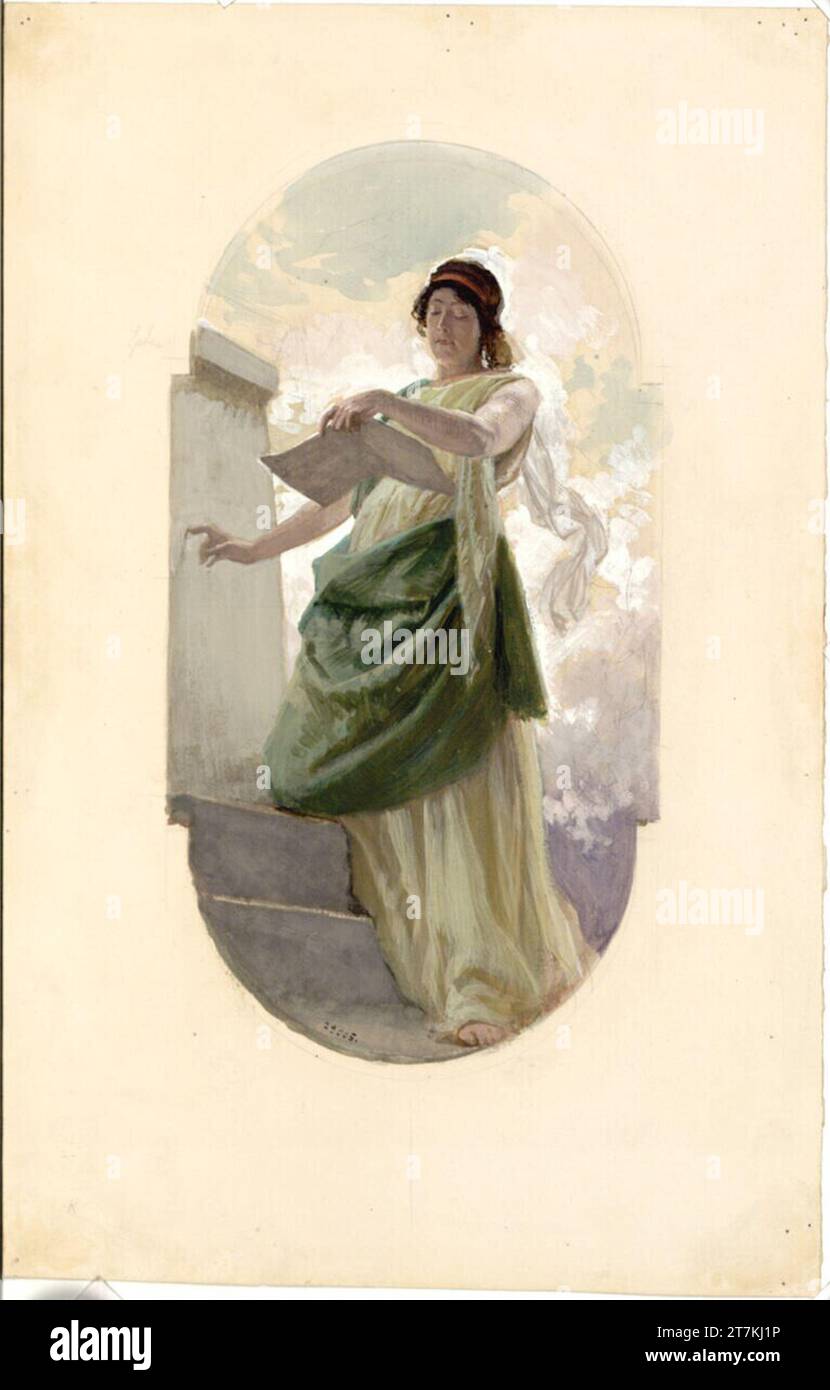 Franz Xaver Simm The epigraphy, design for a ceiling image in the hall ...