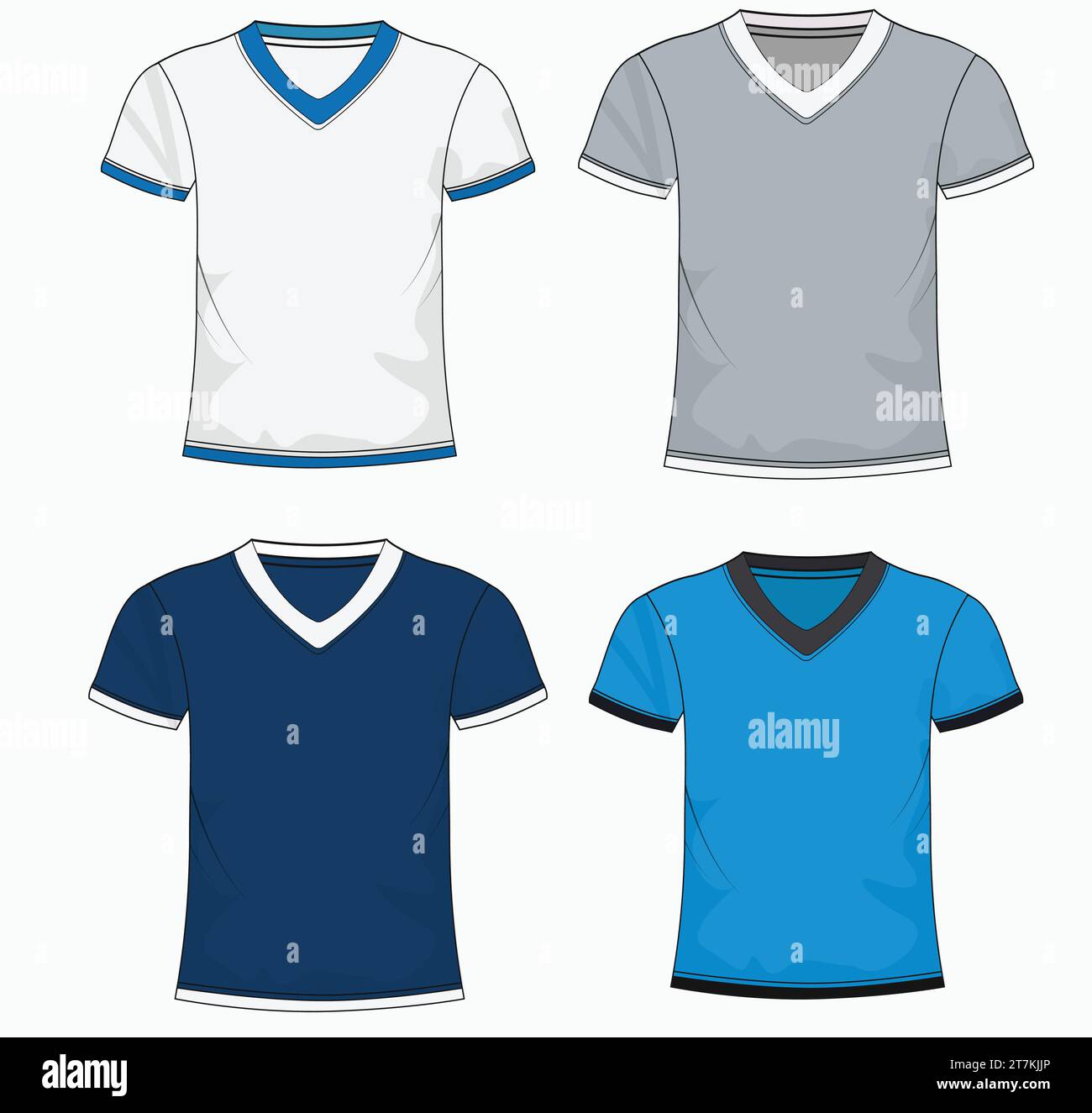 Blank white t-shirt template vector and t-shirt mock-up design Stock ...