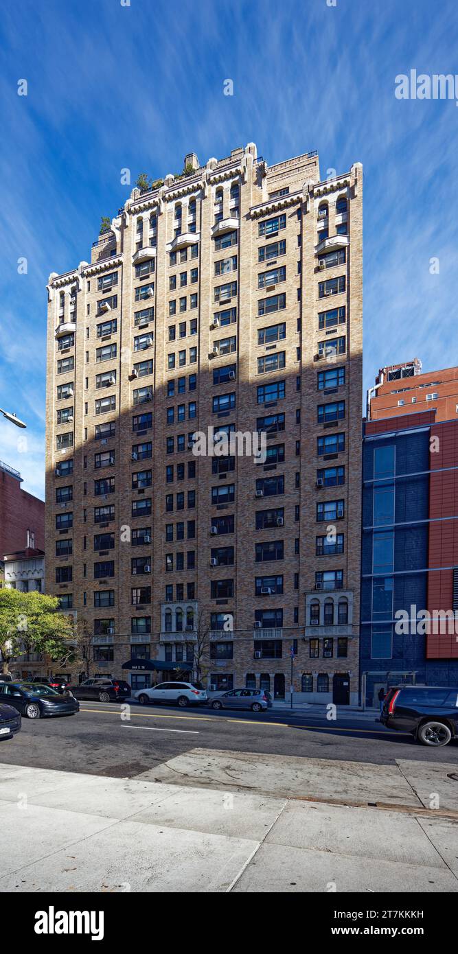 245 East 72nd Street, a brick and stone apartment building designed by ...