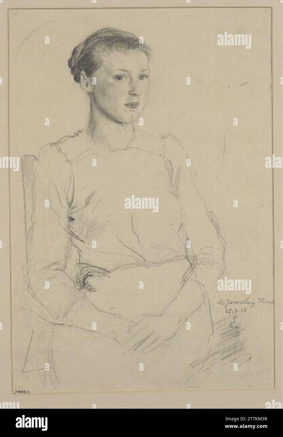 Switbert Lobisser The Jamelnig Thresl. Pencil 1922 , 1922 Stock Photo ...