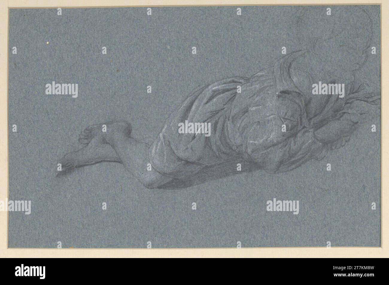 Ludwig Heinrich Wittich On the stomach. Pencil, heighted with white ...