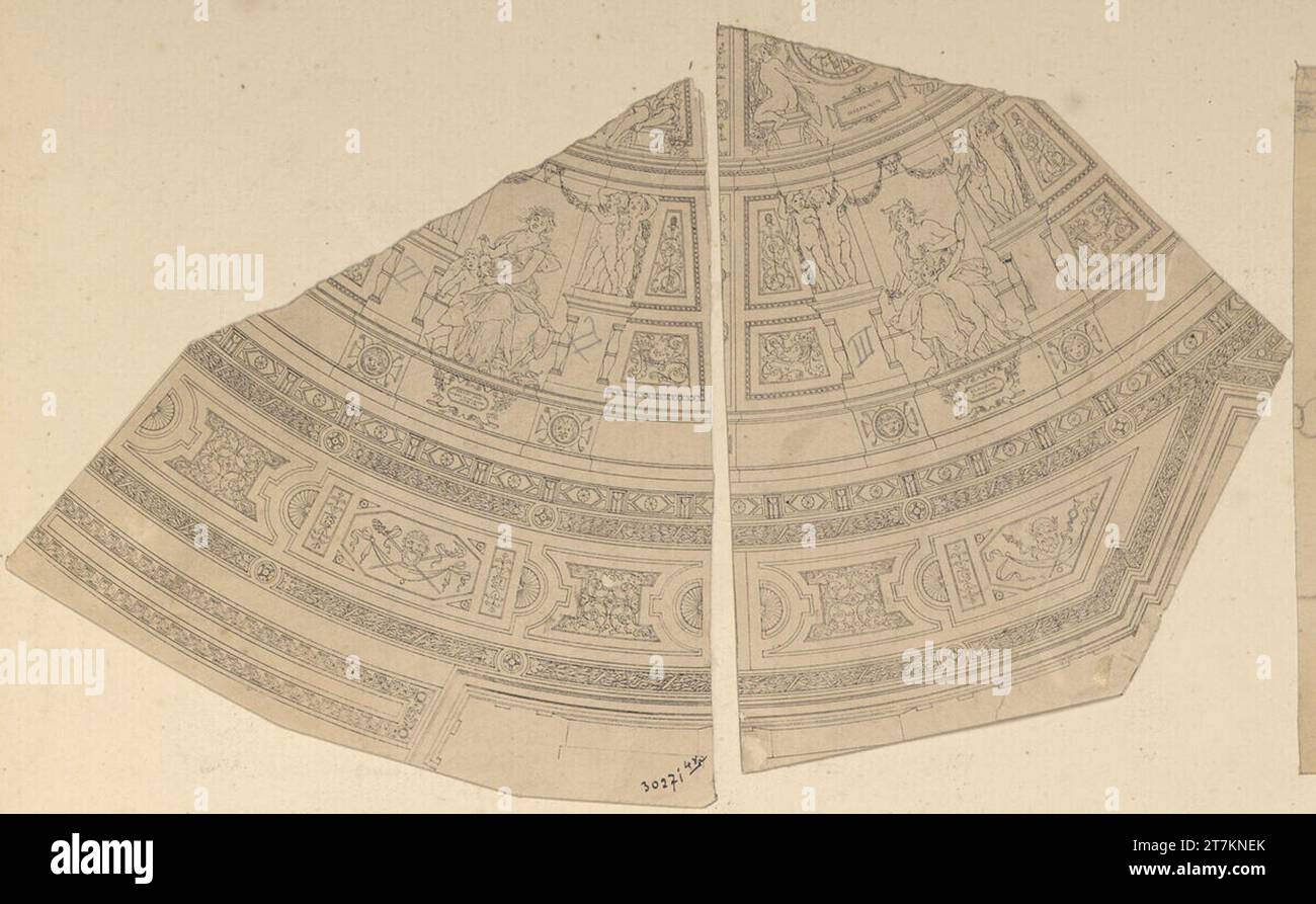 Rudolf Weyr Fragments of a ceiling design. Print Stock Photo - Alamy