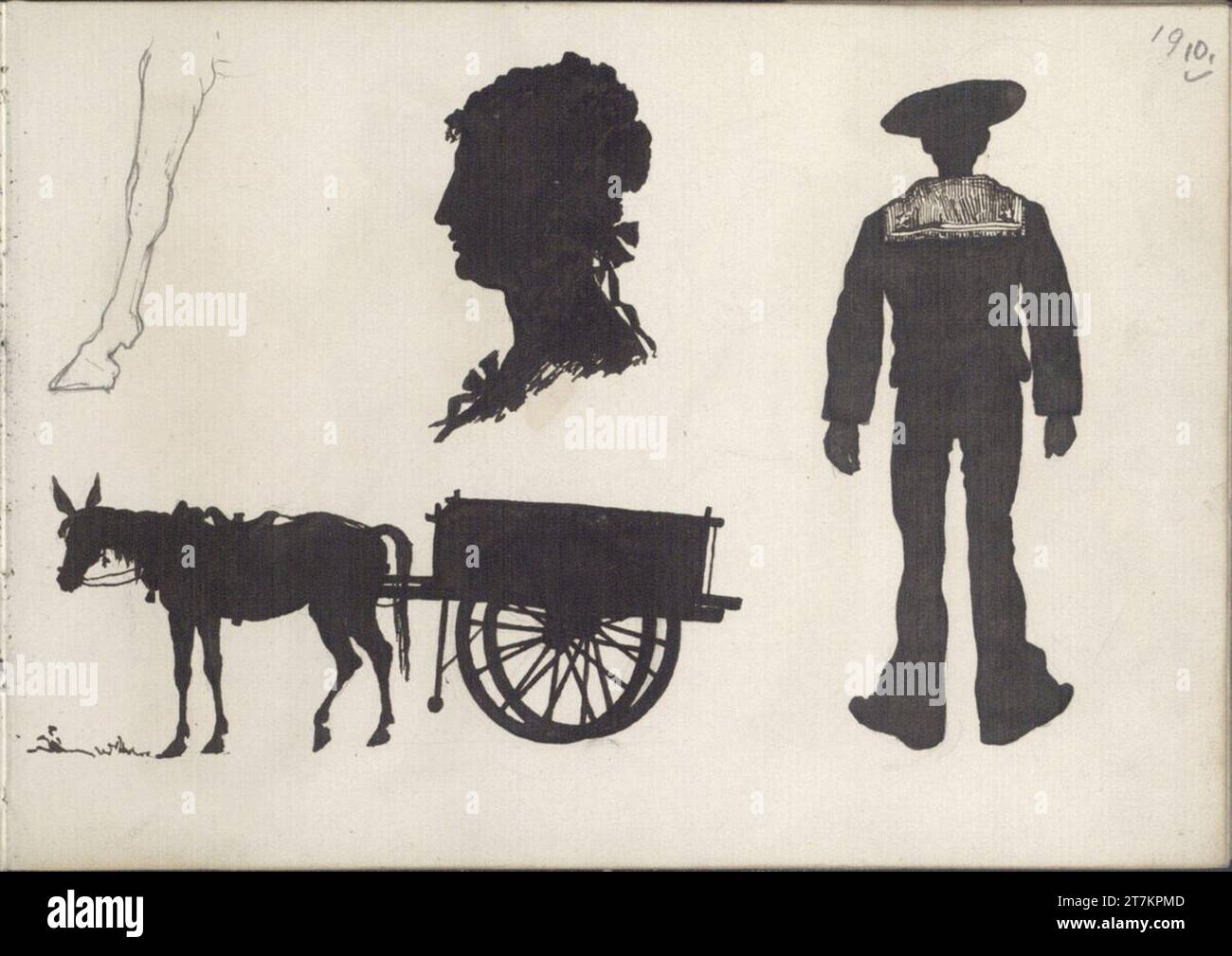 Emerich Alexius Swoboda several shadow tears. Pencil; Ink spring 1881 ...