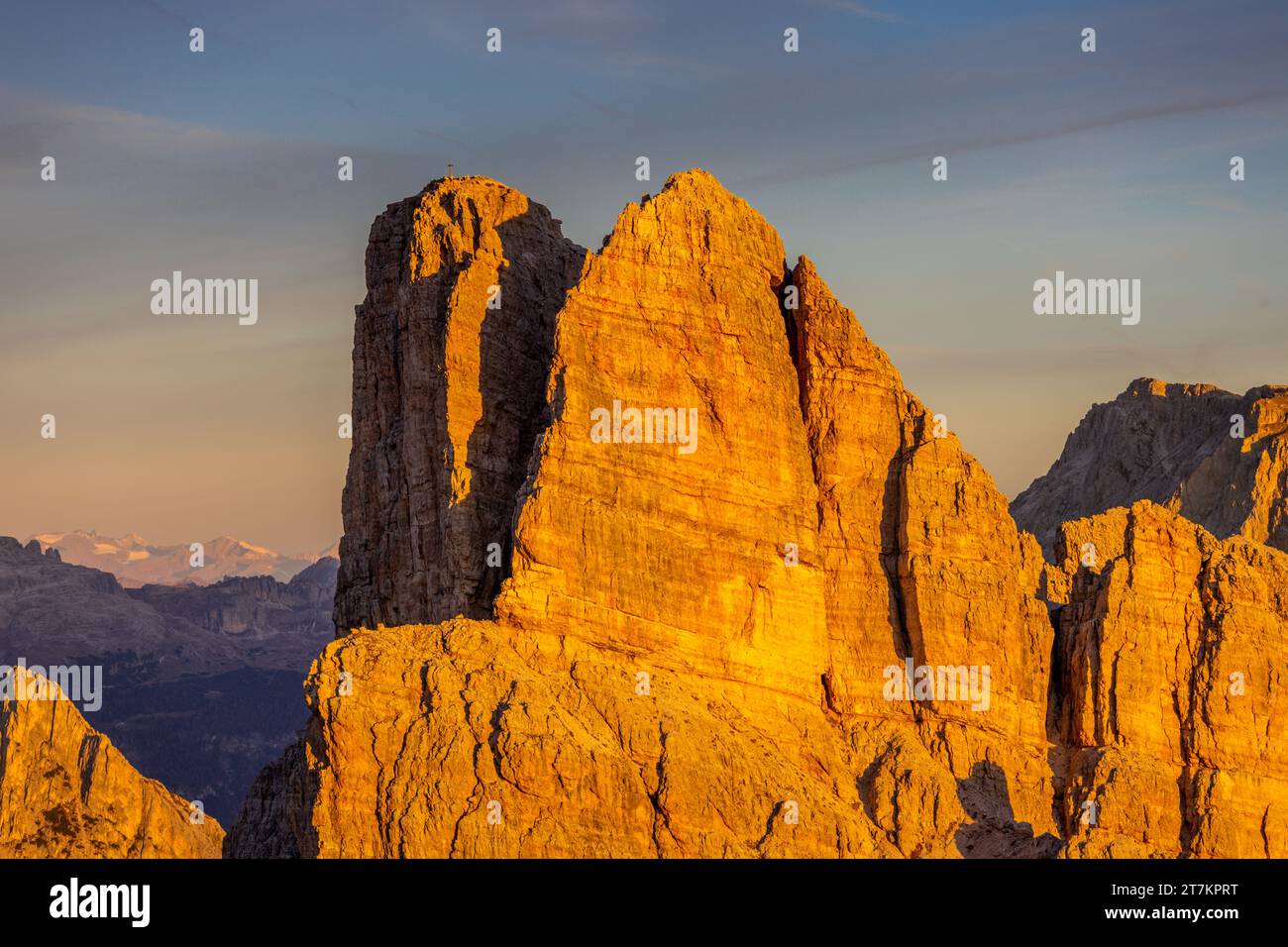 Averau mountain summit in Dolomites from forcella Nuvolau mountain ...