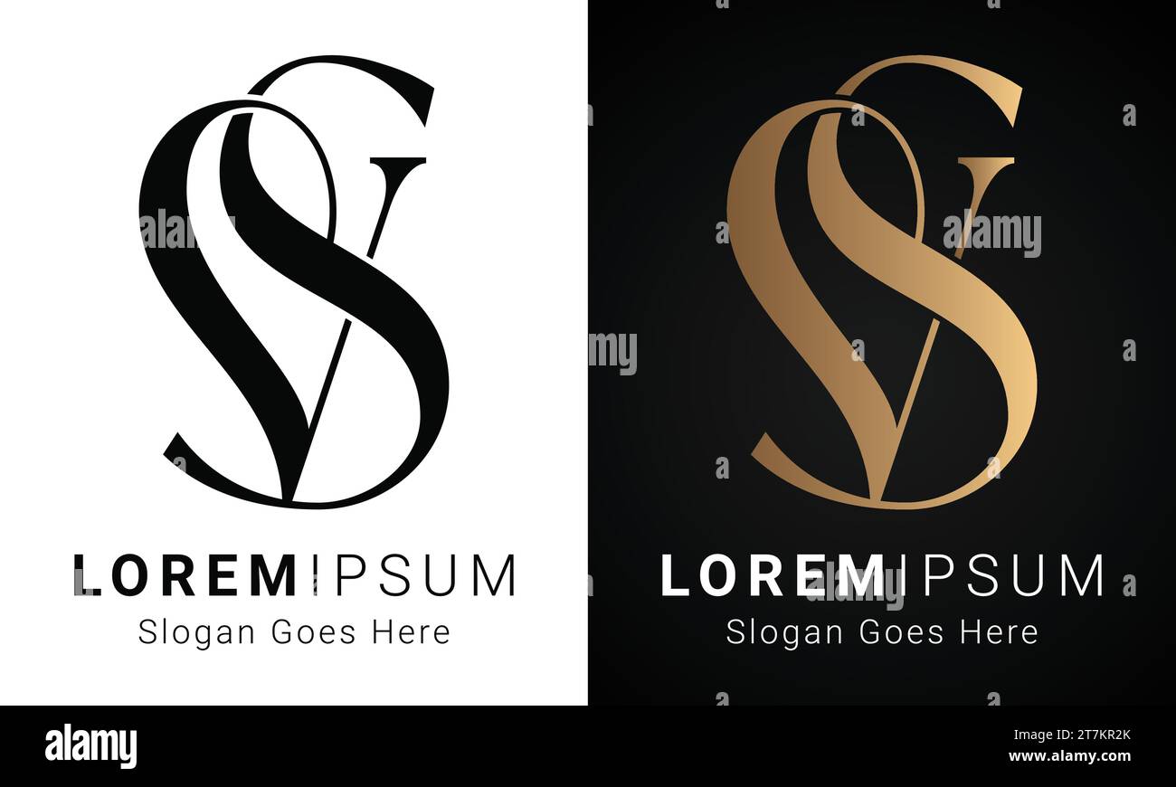 Vs letter design hi-res stock photography and images - Alamy