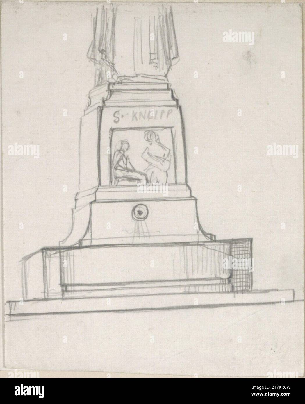 Emerich Alexius Swoboda Sketch of a monument for Sebastian Kneipp ...