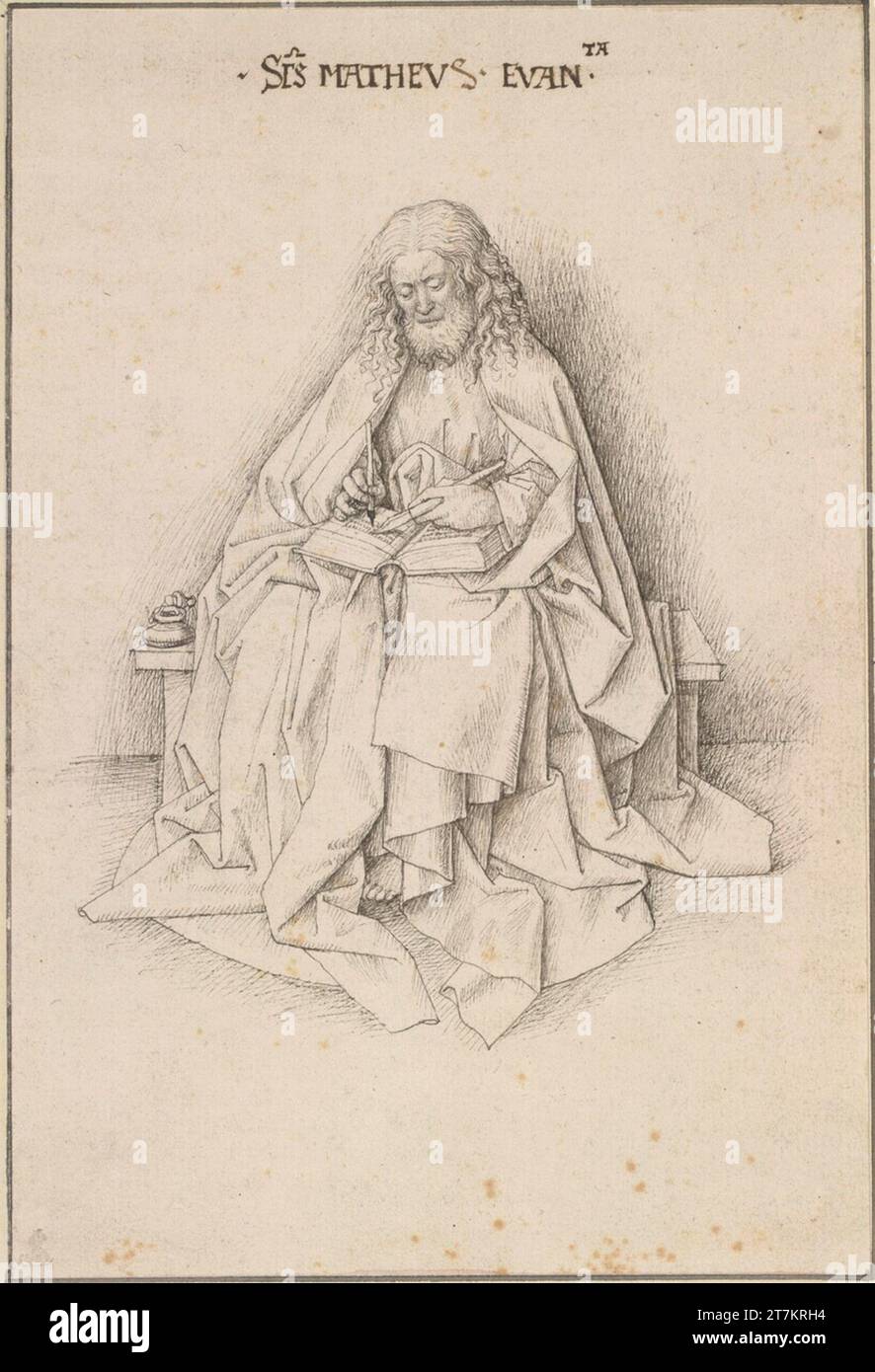 Brügger Künstler The apostle Matthew. Feder in gray -brown about a ...