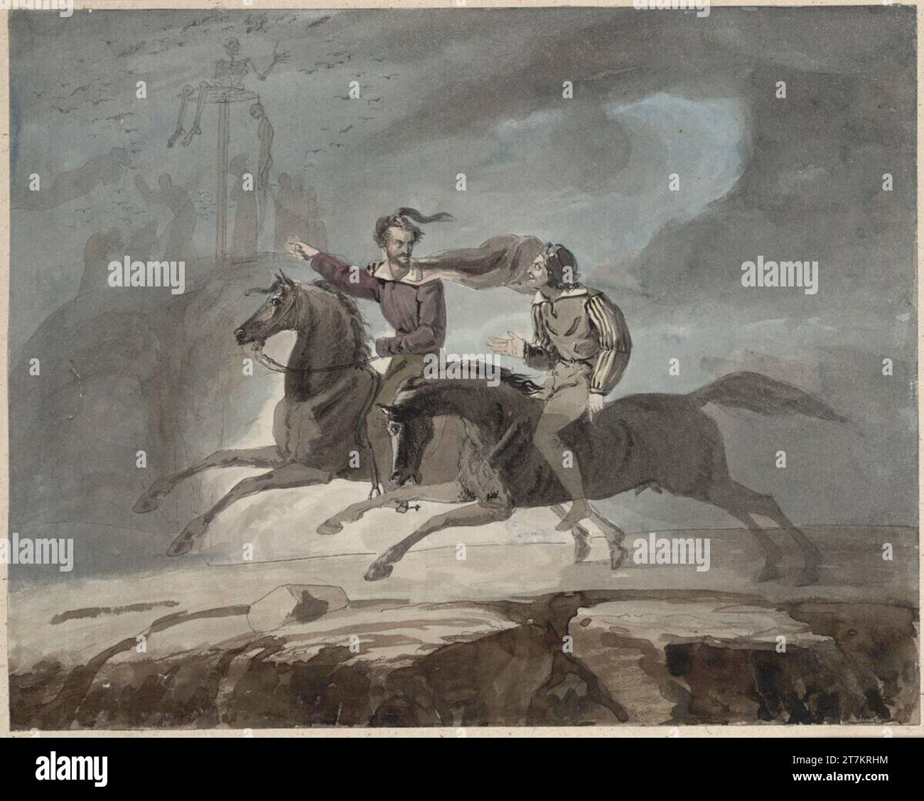 Louis Freiherr von Pereira-Arnstein Faustillustration. Feder, laved ...