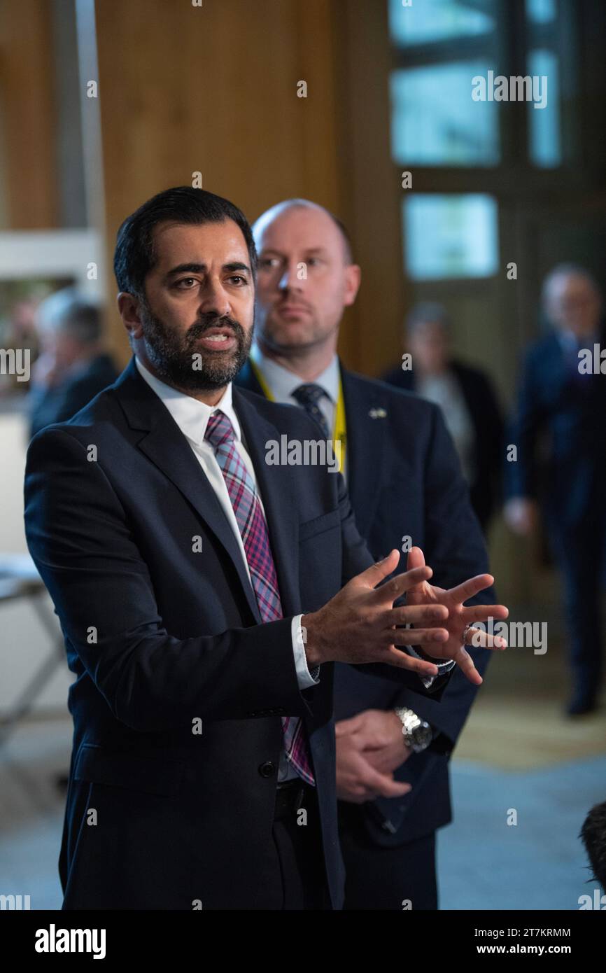 Edinburgh, Scotland, UK. 16th Nov, 2023. PICTURED: Humza Yousaf MSP, First Minister of Scotland ...