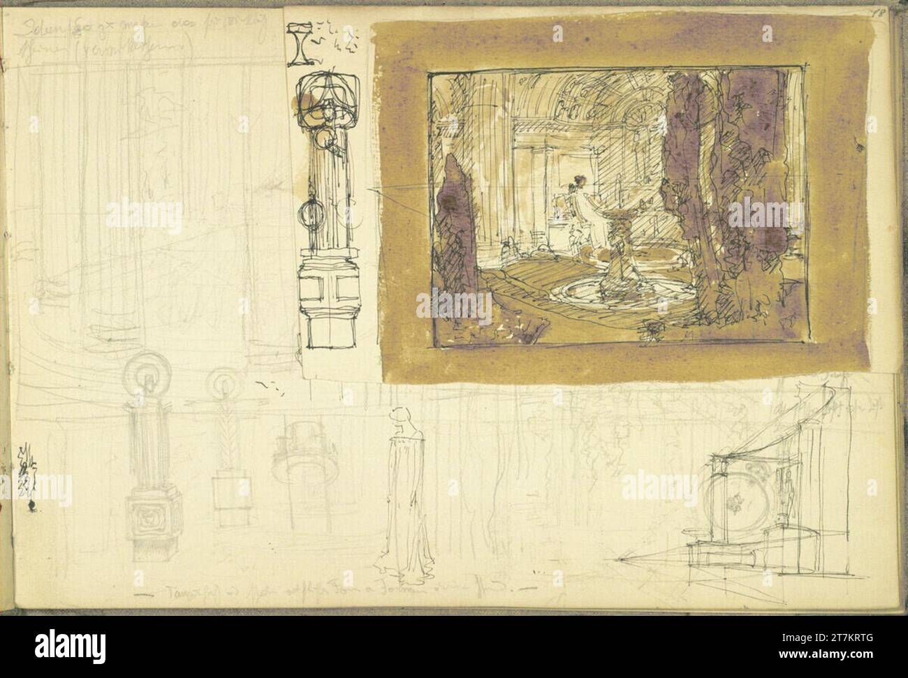 Alexander Rothaug Architecture and ornamental sketches, large ...