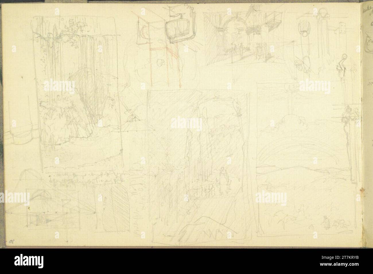 Alexander Rothaug Architecture and landscape compositions. Pencil ...