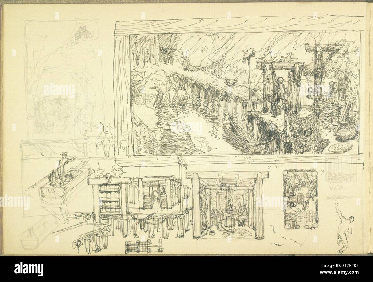 Alexander Rothaug Five composition designs. Pencil; Ink spring around ...