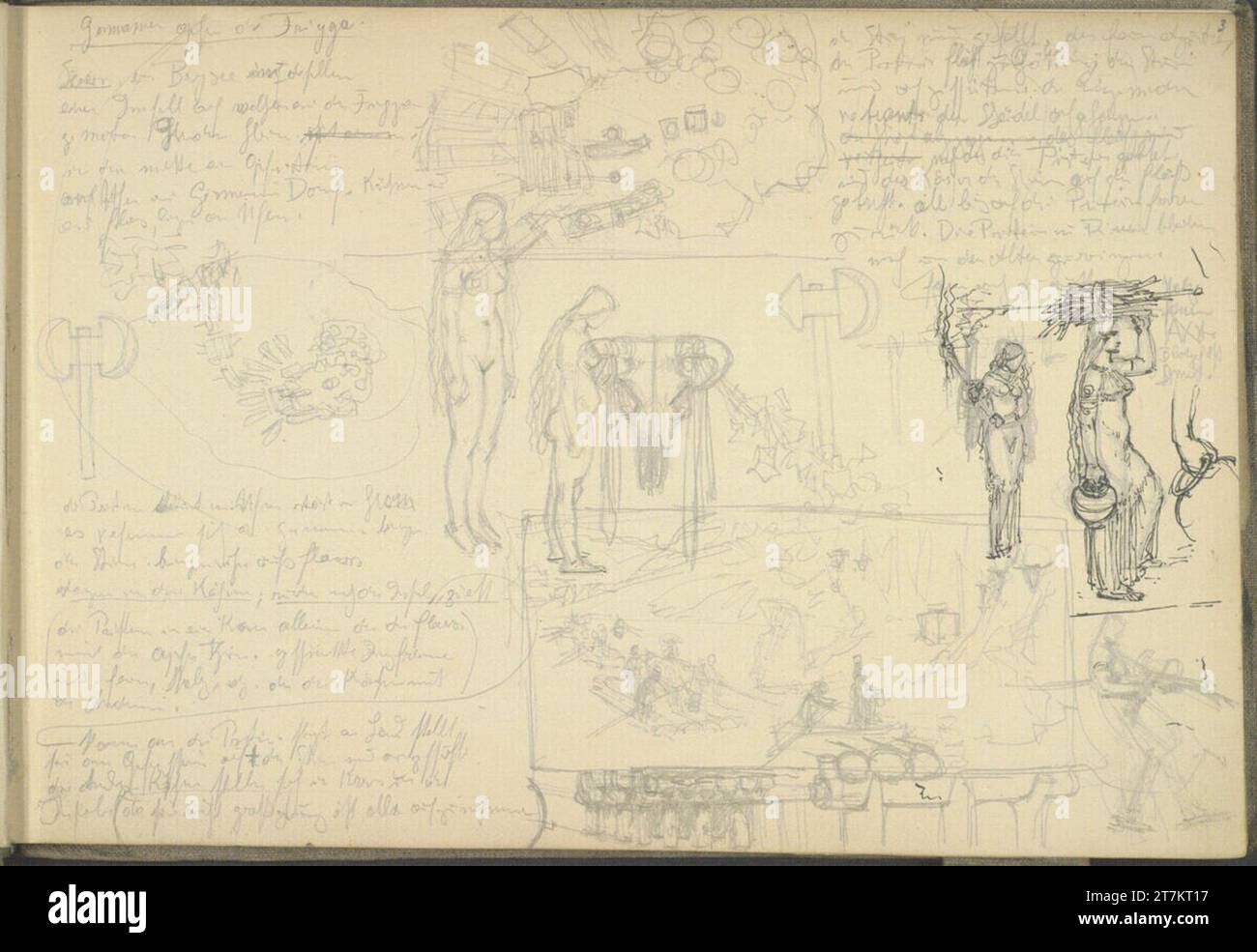 Alexander Rothaug Several sketches and a draft composition; "Germanic ...