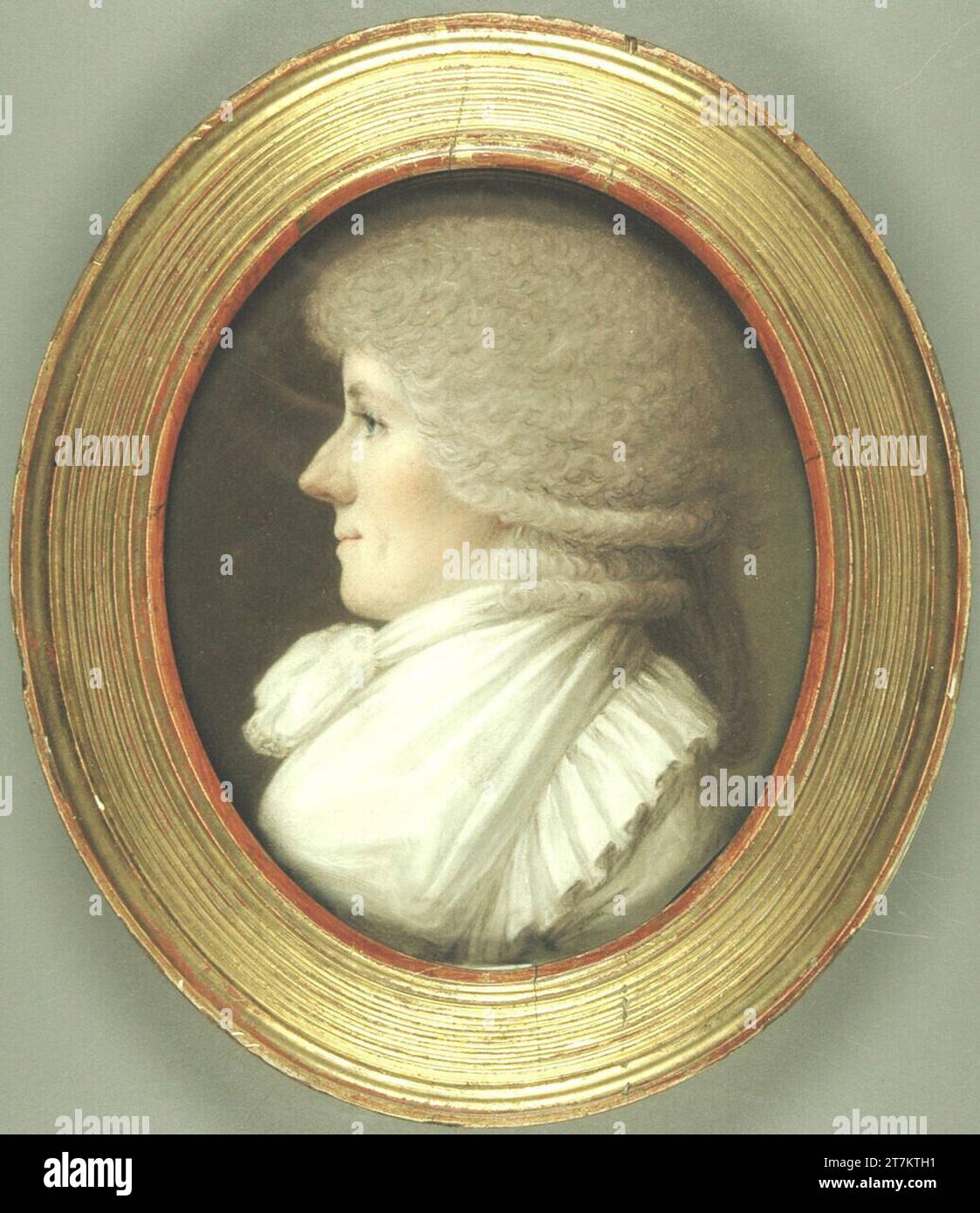 Leonhard Heinrich Hessell Lady in a white dress and with a white ...