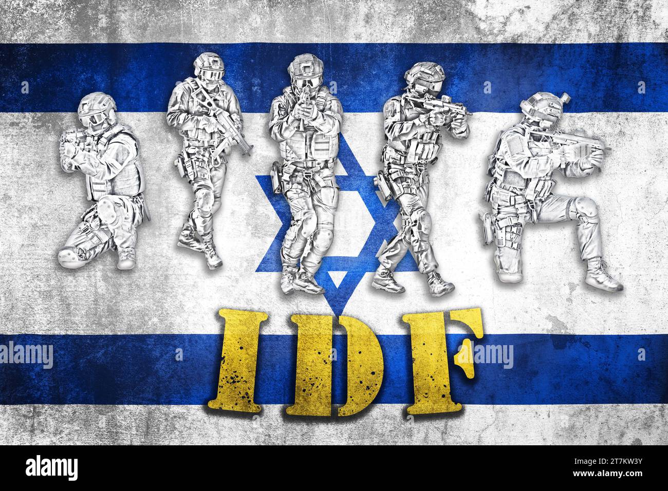 Israeli defense force tactical team in action, unmarked and ...