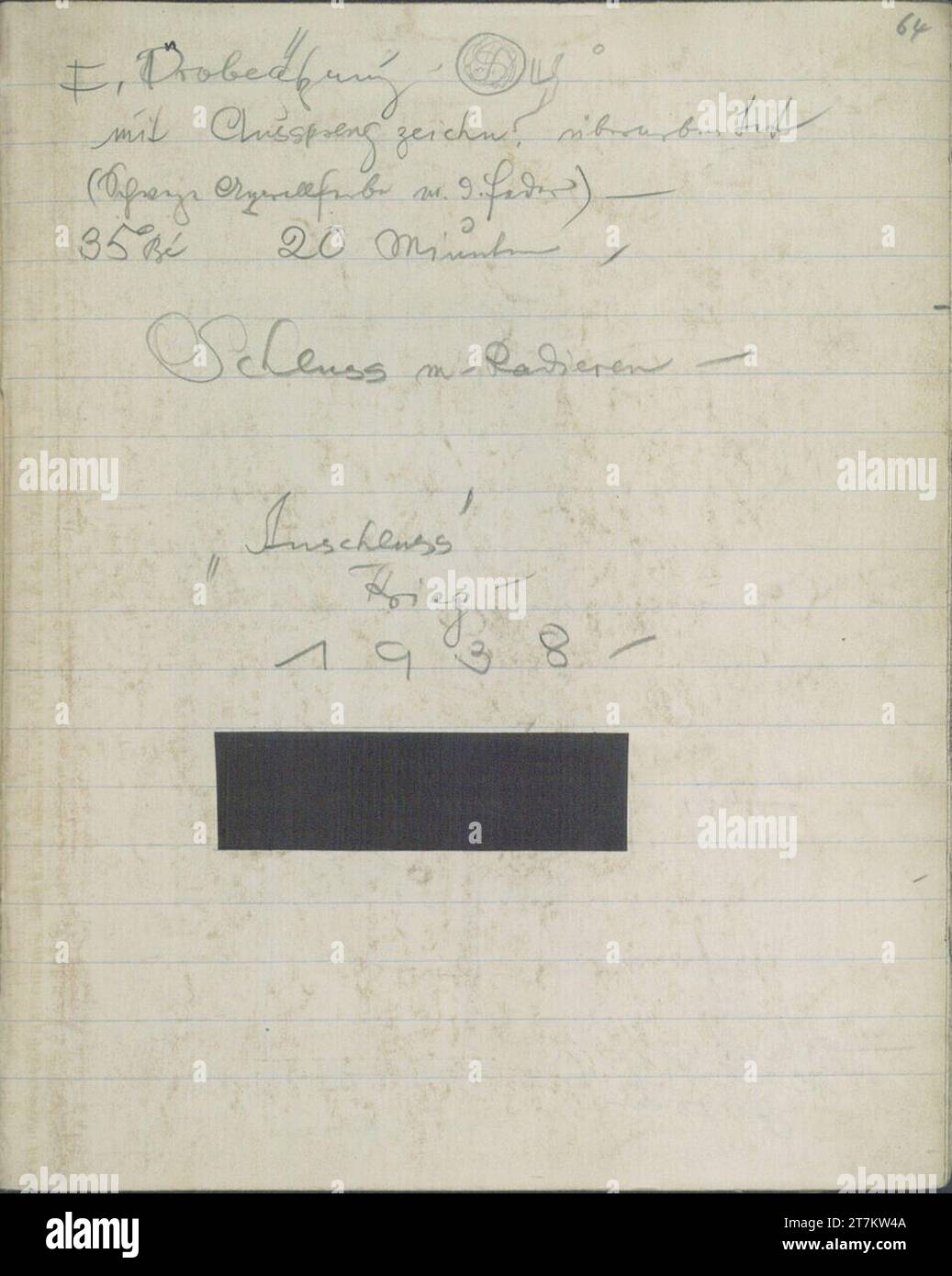 Richard Teschner Notes on a trial; Small sketch of a bread ...