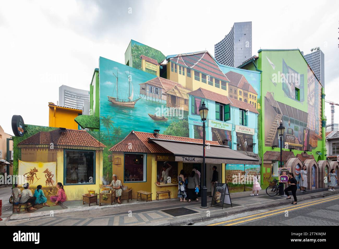 Street art massive wall mural that shows the history and culture of ...