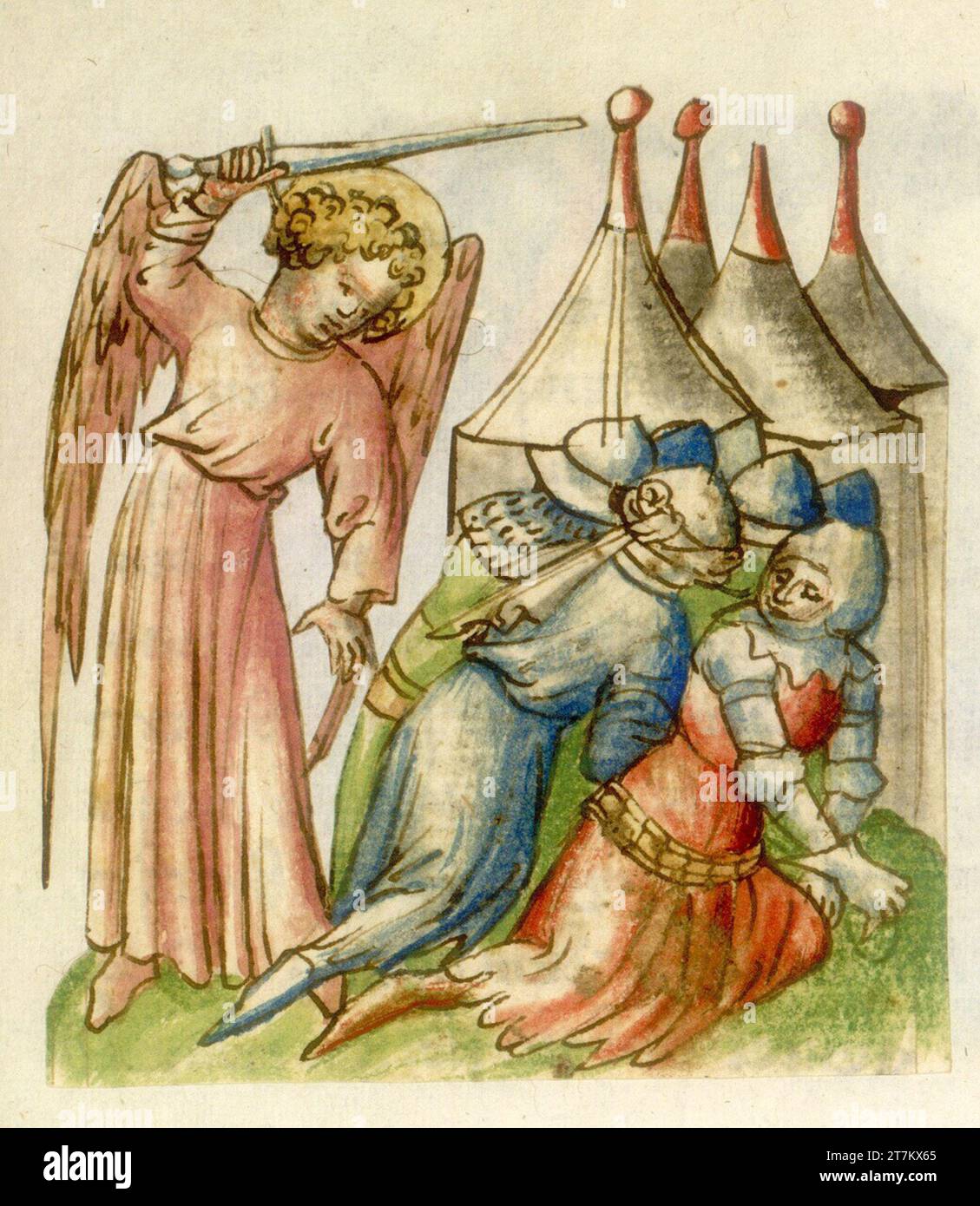 Anonym Angel beats sleeping warriors. Colored pen drawing 1420-1430 ...