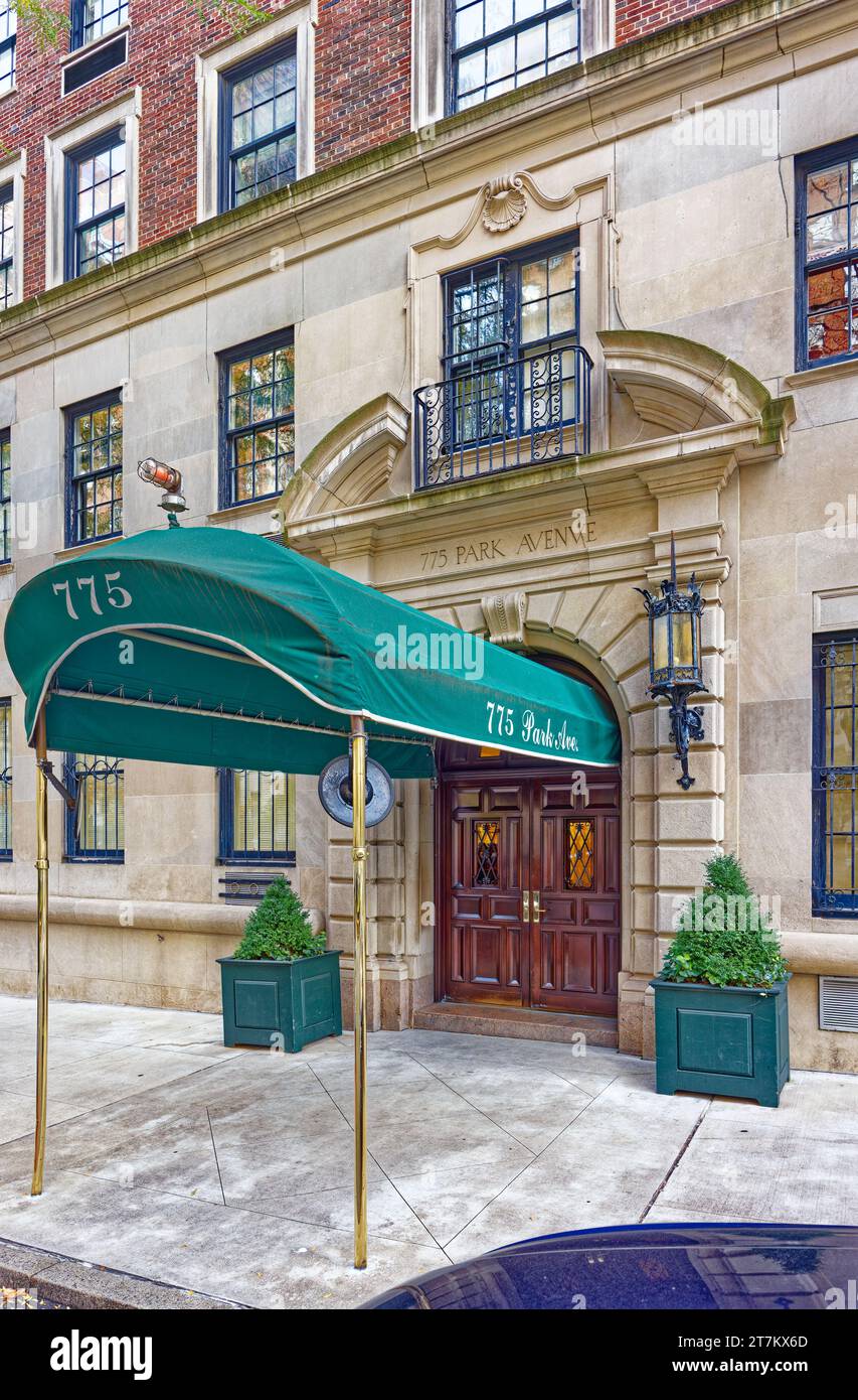775 Park Avenue, a landmark neo-Renaissance apartment building of brick ...