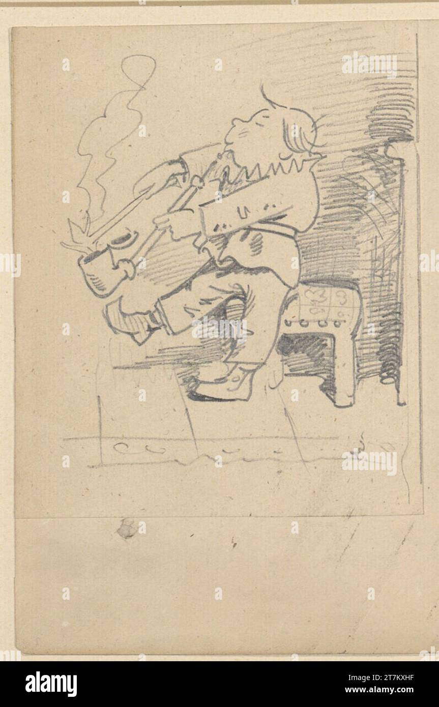 Wilhelm Busch Krischan with the beep 3. Pencil on composition paper ...
