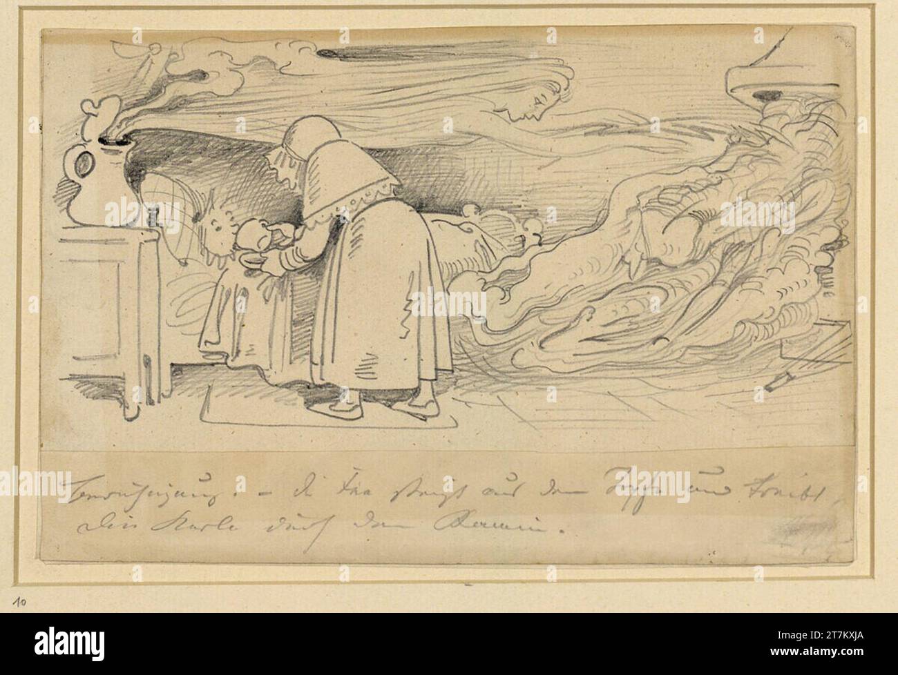 Wilhelm Busch Krischan with the Piepe 13. Pencil on composition paper ...