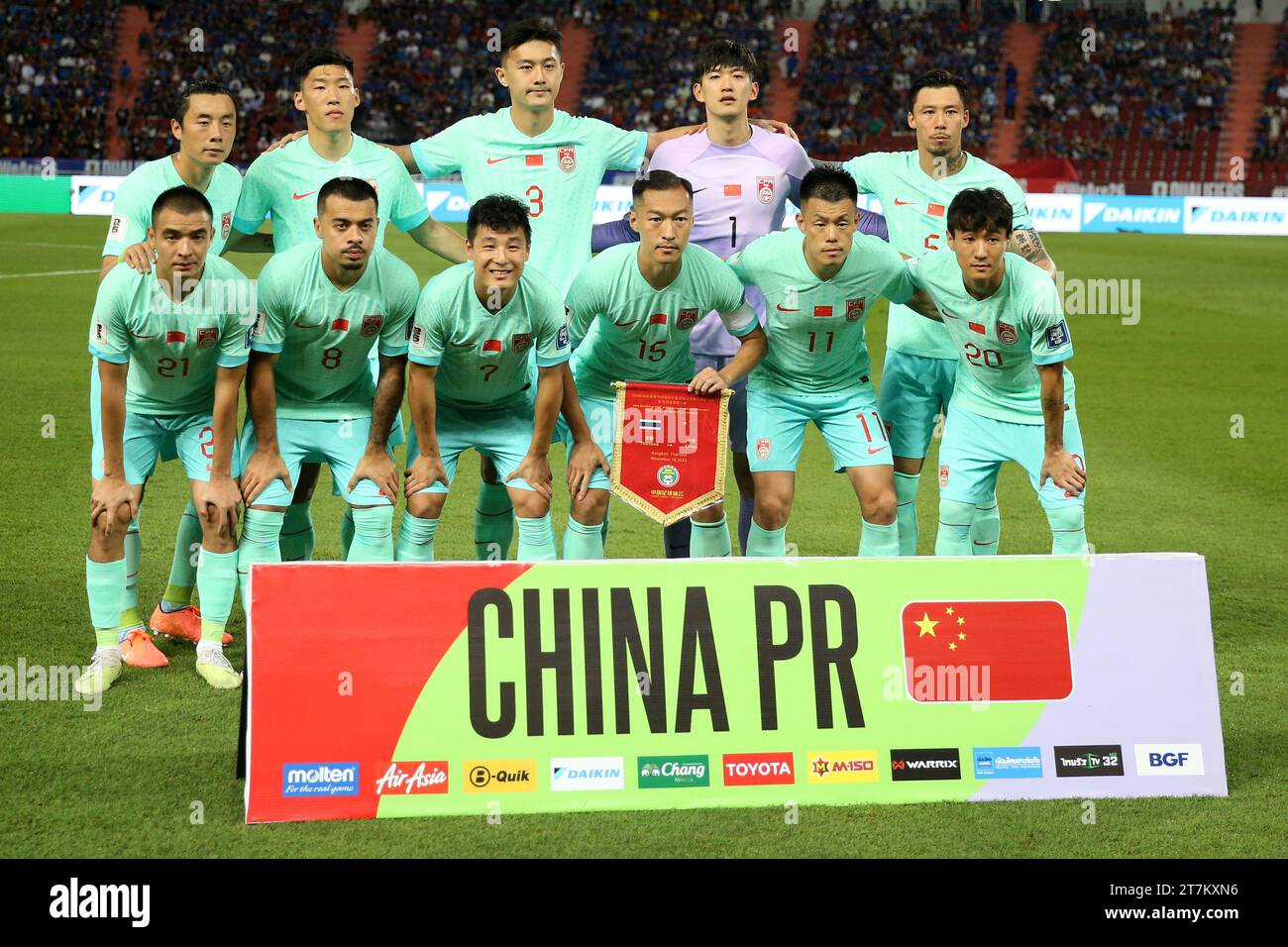 Bangkok, Thailand. 16th Nov, 2023. The line-up players of China pose ...