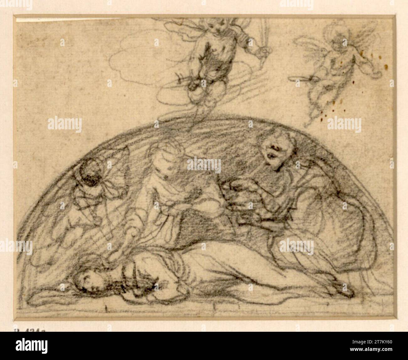 Francesco Vanni Study on the death of St. Cäcilie, two sketches for a ...