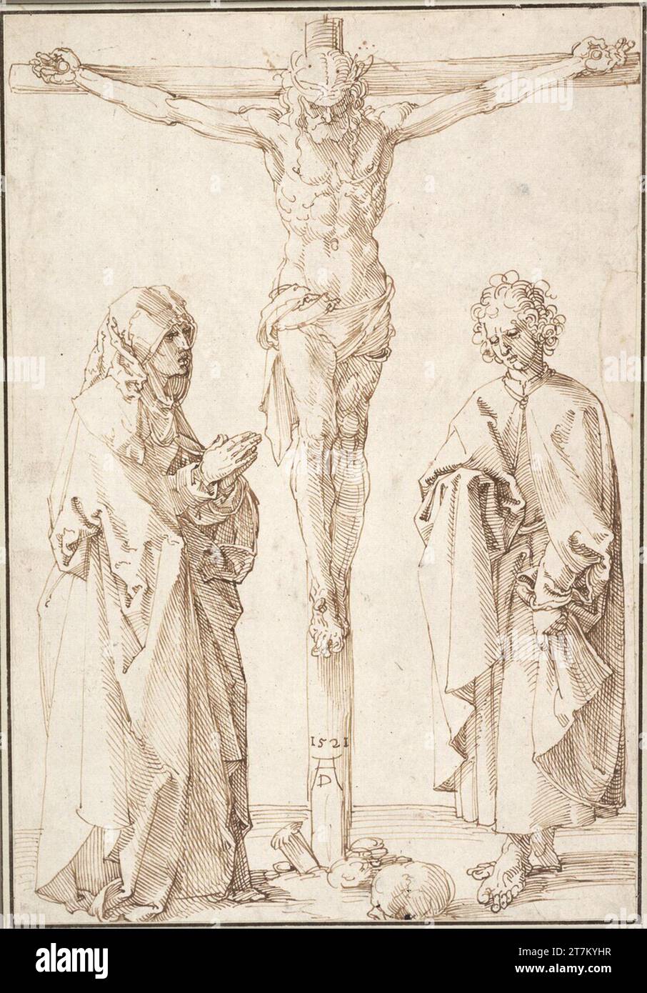Albrecht Dürer Crucifixion of Christ. Feder in brown 1521 , 1521 Stock Photo - Alamy