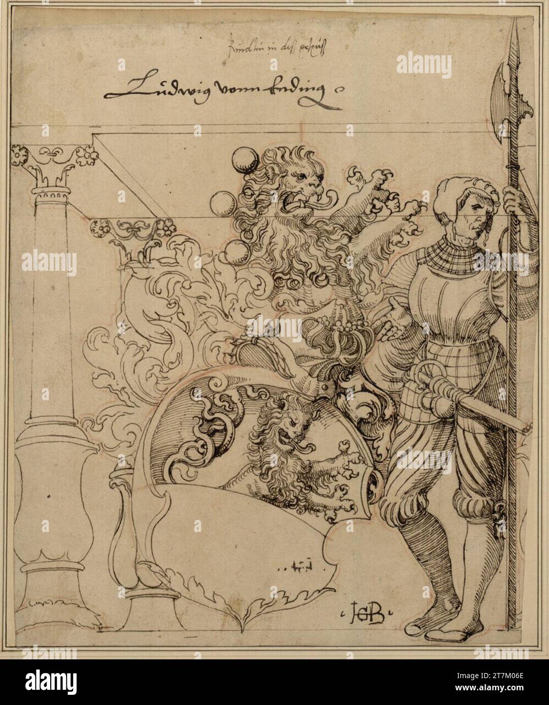 Straßburger Meister Coat of arms Ludwig von Endingen (target tear ...