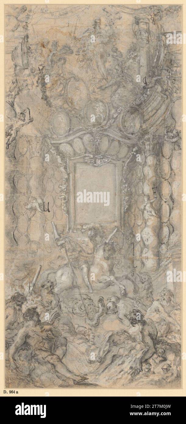 Nikolaus Gottfried Stuber Dragon fight by Saint George (draft for a ...