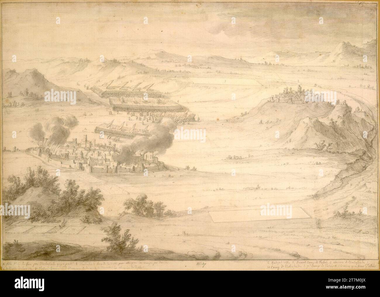 Adam Frans van der Meulen Biblical battle (illustration template ...