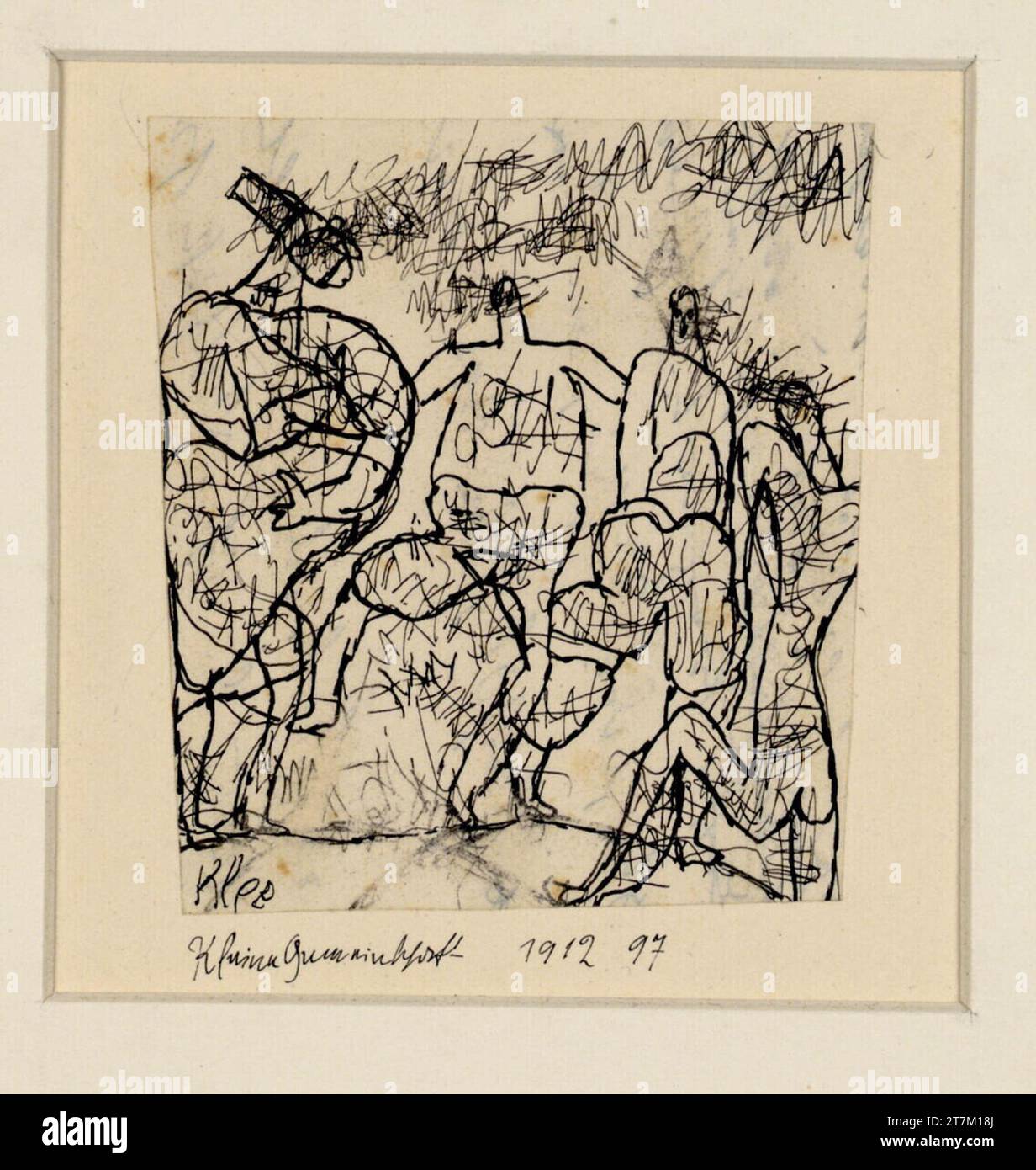 Paul Klee Small community. Pen on paper on cardboard 1912, 97 Stock ...