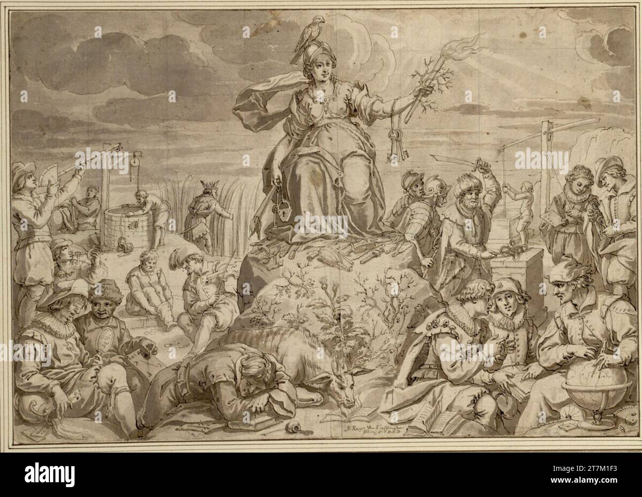 Johann Matthias Kager Allegory of wisdom and foolishness (Dedication ...