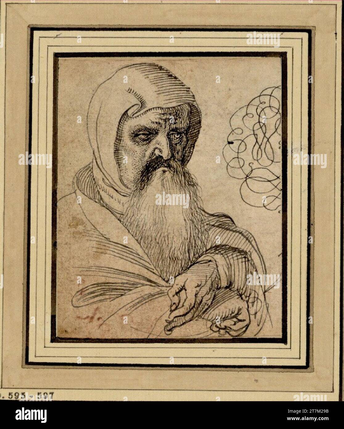 Valentin Wagner Travel sketchbook: Half -length portrait of a bearded ...