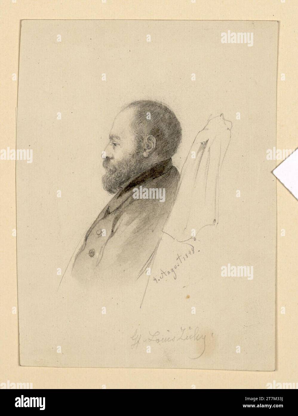 Franz Alt Graph Louis Zichy. Pencil, laved 1848 , 1848 Stock Photo - Alamy