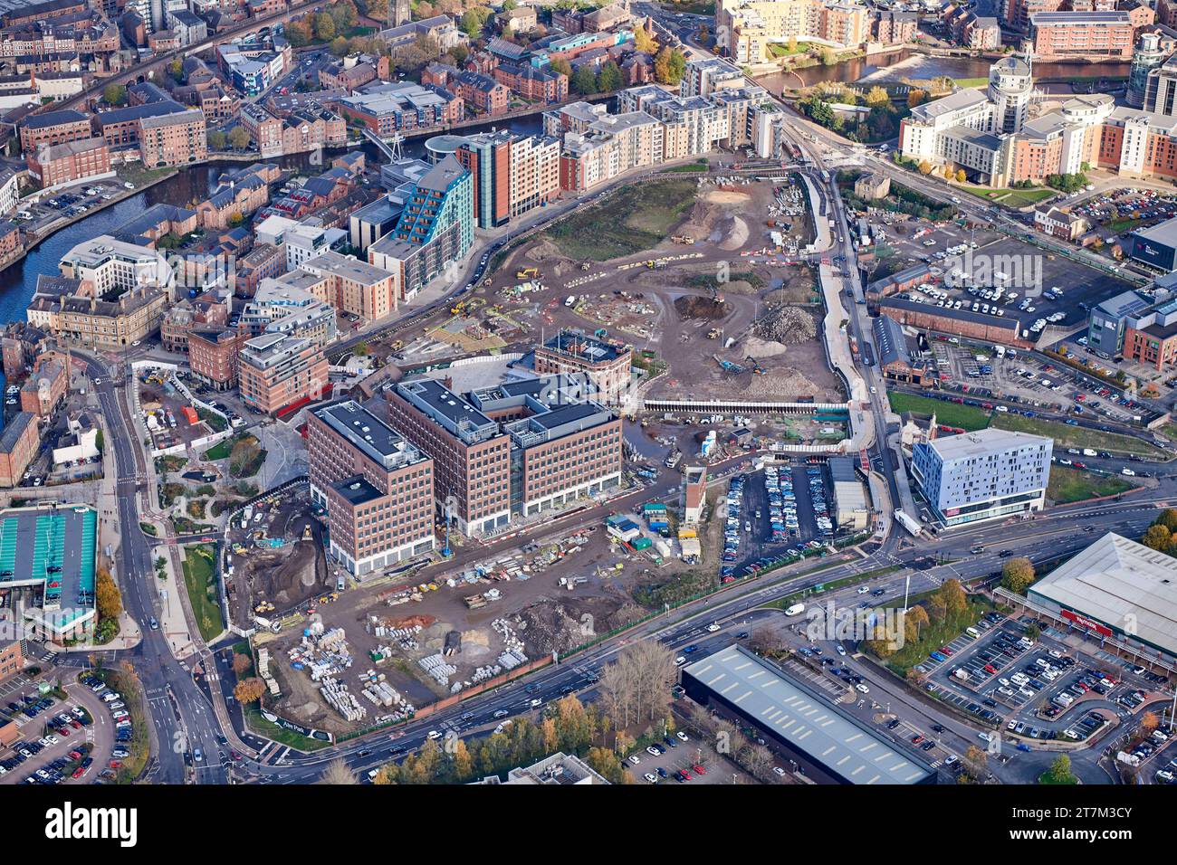 Aire Park, former tetley Brewery site, Leeds city Centre, West ...