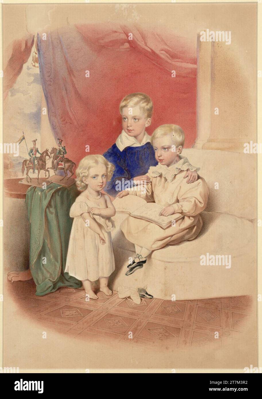 Wiener Miniaturist Three princely children (Emperor Franz Josef ...